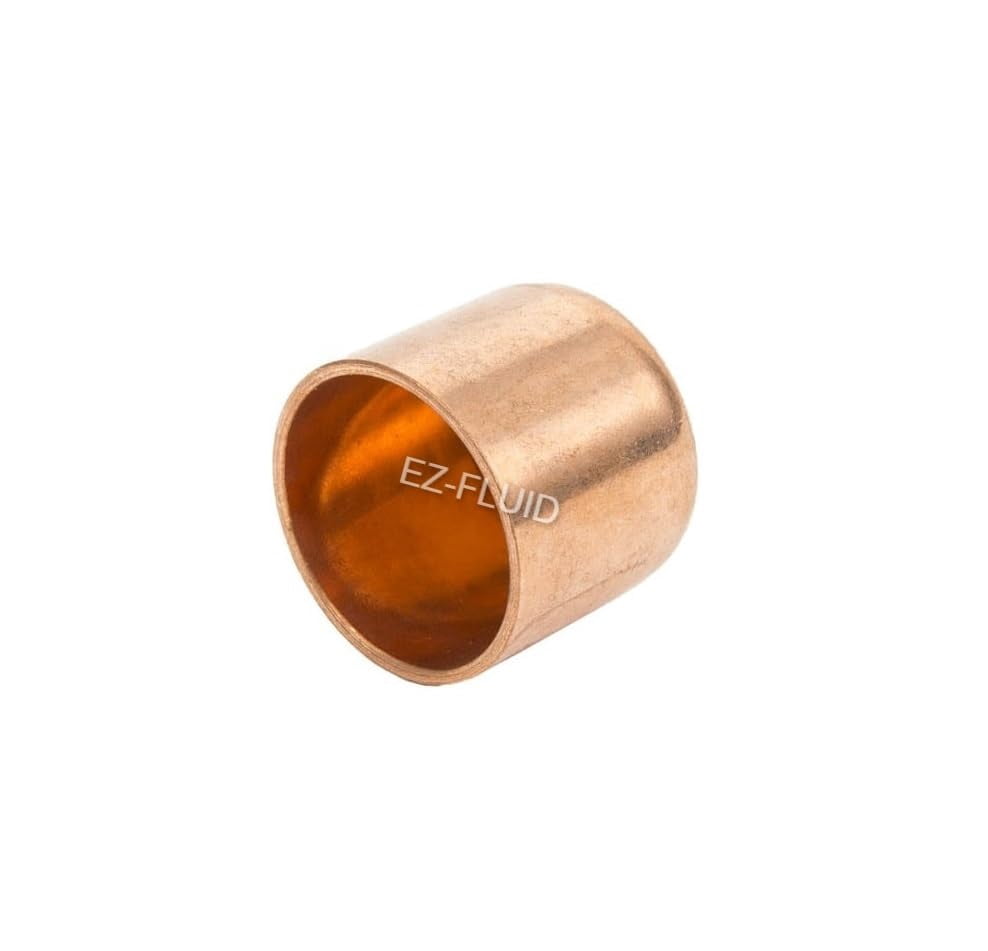 EZ-FLUID Plumbing 1-1/2" Solder LF Copper Pipe End Cap,Pressure Copper ...