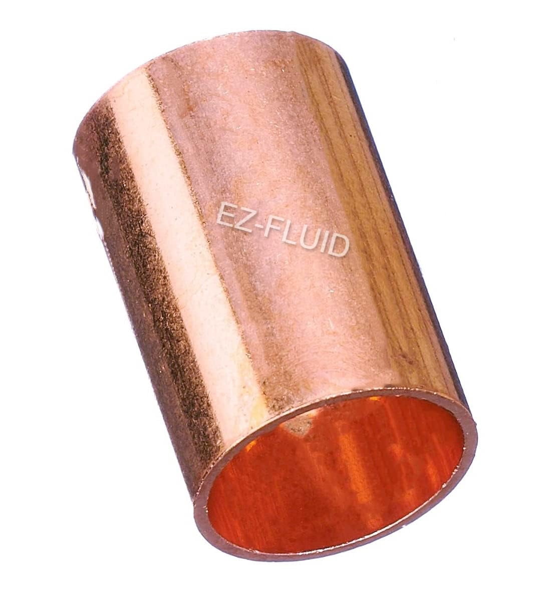 EZ-FLUID Plumbing 1-1/4" C X C LF Copper Slip Coupling Pressure Copper ...