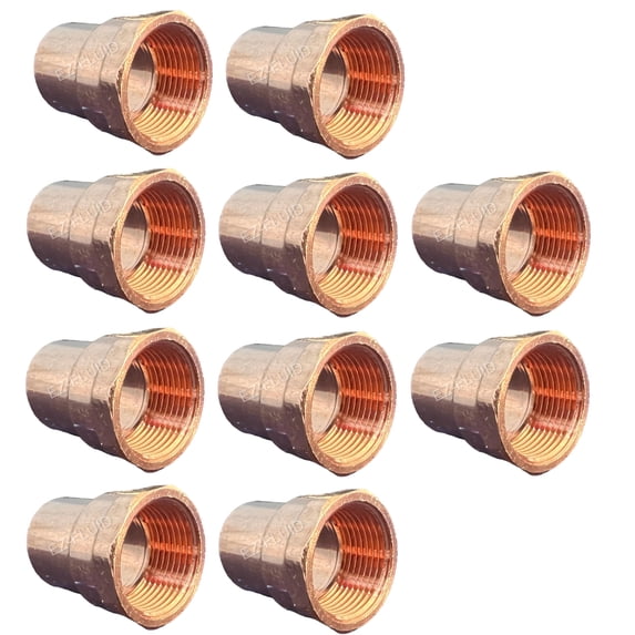 EZ-FLUID Plumbing 3/4" C X FIP LF Copper Female Adapter Pressure Copper ...