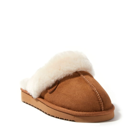 EZ Feet Women’s Genuine Shearling Scuff House Shoes Slipper - Walmart.com