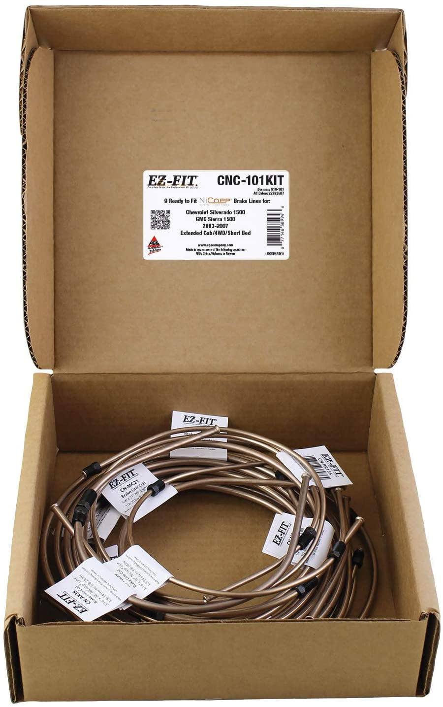 EZ-Fit Complete Brake Line Kit 2004-2007 Chevrolet Silverado or GMC ...