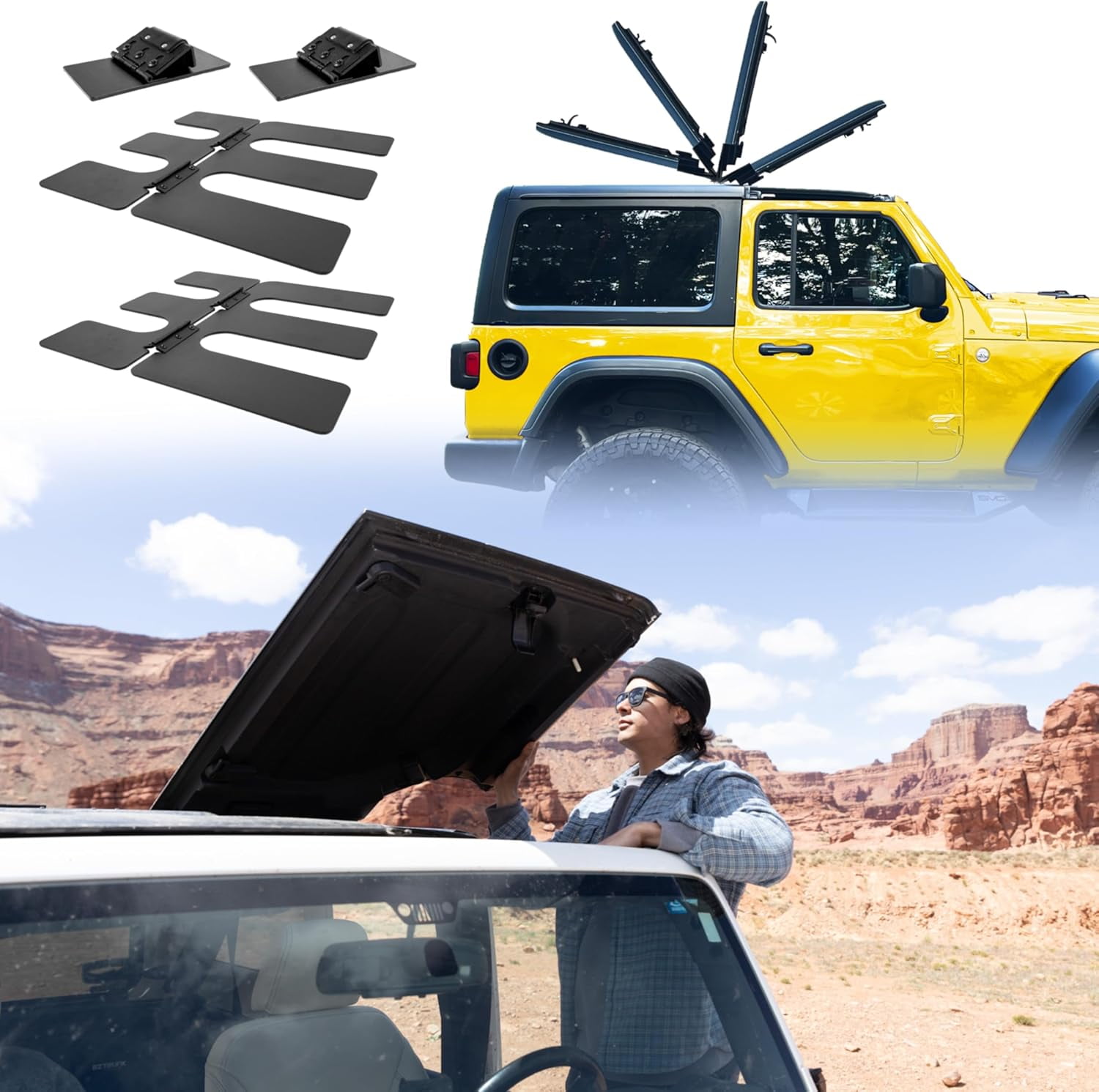 EZ Flip-Top for JL 2dr Jeep Wrangler Freedom Panels One Person Flip ...