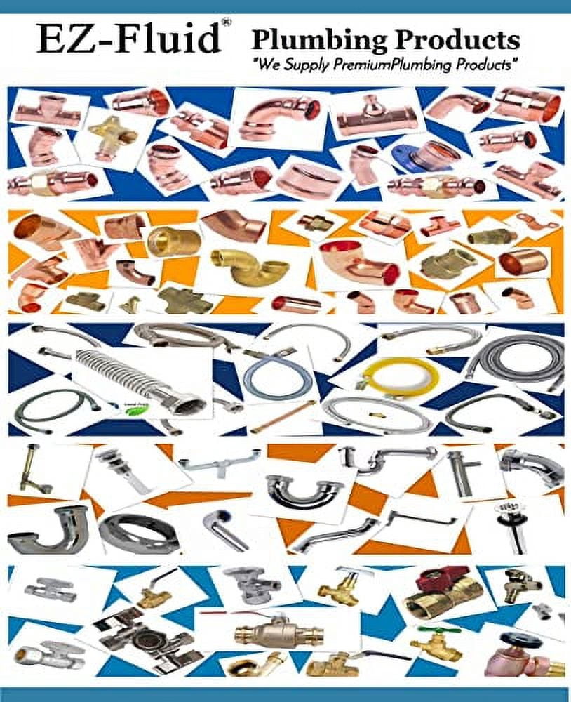 EZ-Fluid 18-Inch Corrugated Flexible LF Copper Hot Water Heater ...