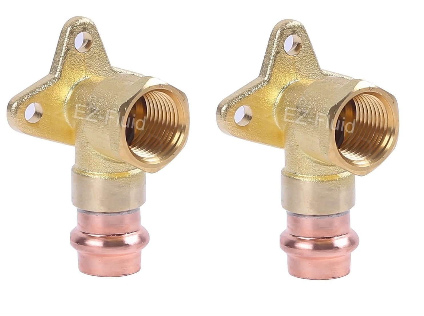 EZ-Fluid (2pc) 3/4" FIP x Propress Drop Ear 90 Degree Elbow,Press x FIP ...