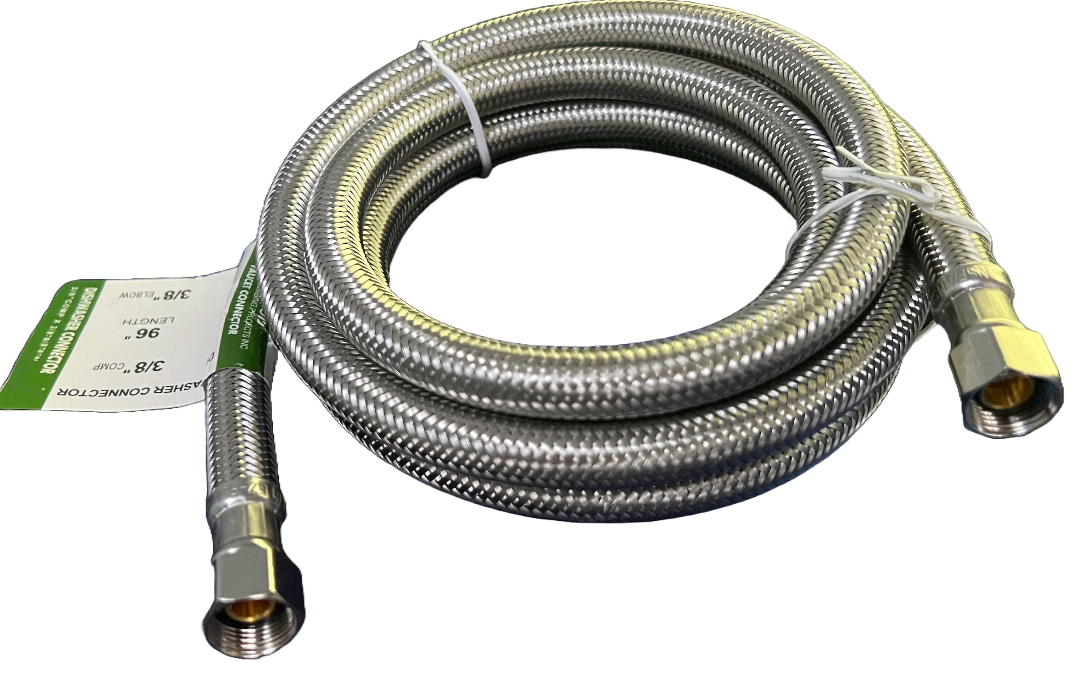 EZ-Fluid Stainless Steel Dishwasher Water Supply Line Hose Connector ...