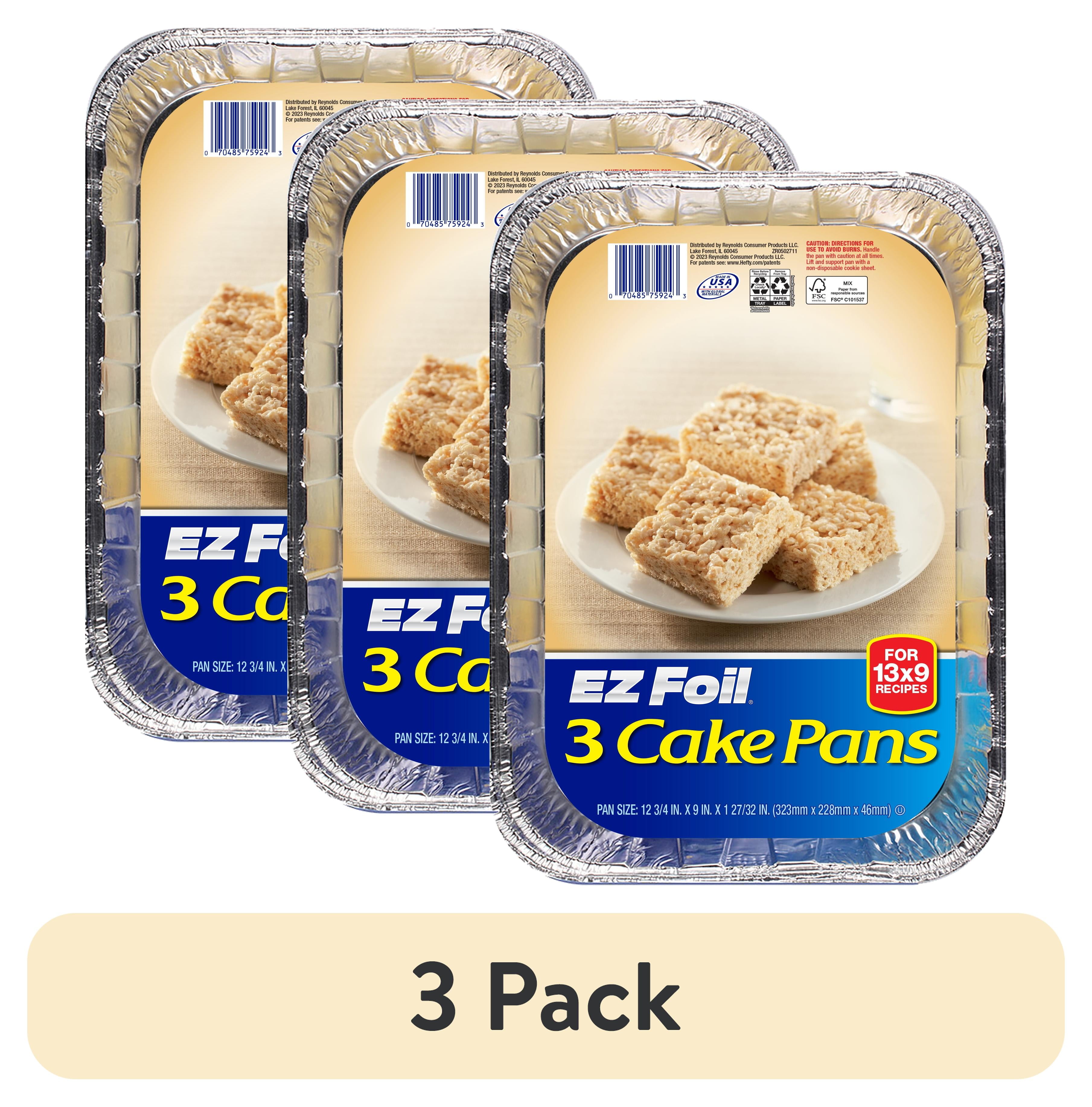 (3 pack) EZ Foil Cake Pans , 13x9 inch, 3 Count - Walmart.com