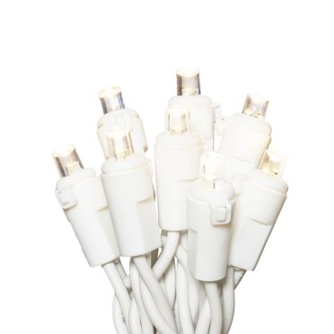 Set of 100 Multi-Color Mini Icicle Christmas Lights 3" Spacing - White ...