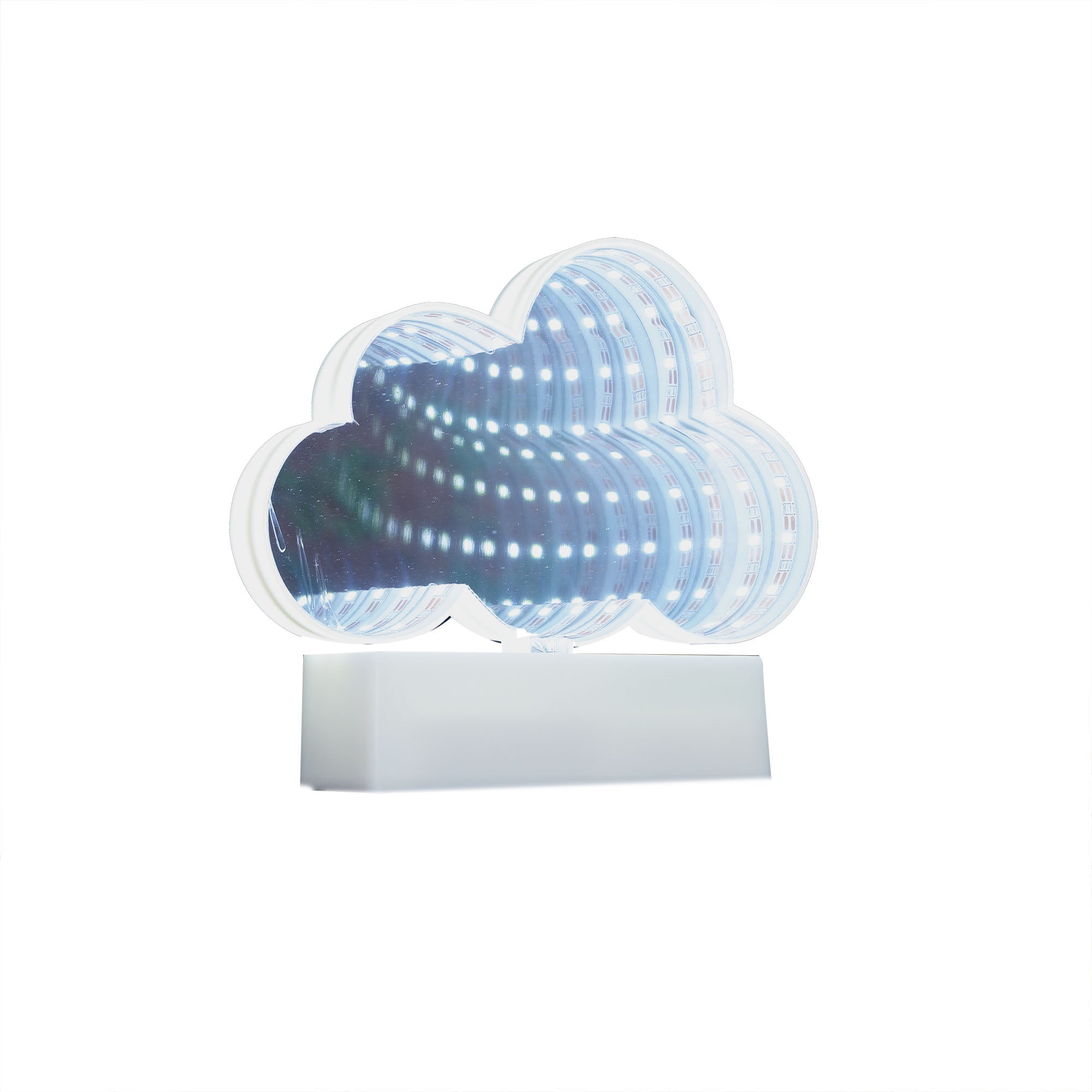 EZ-Illuminations Battery Operated LED Infinity Lighted Cloud with Timer ...