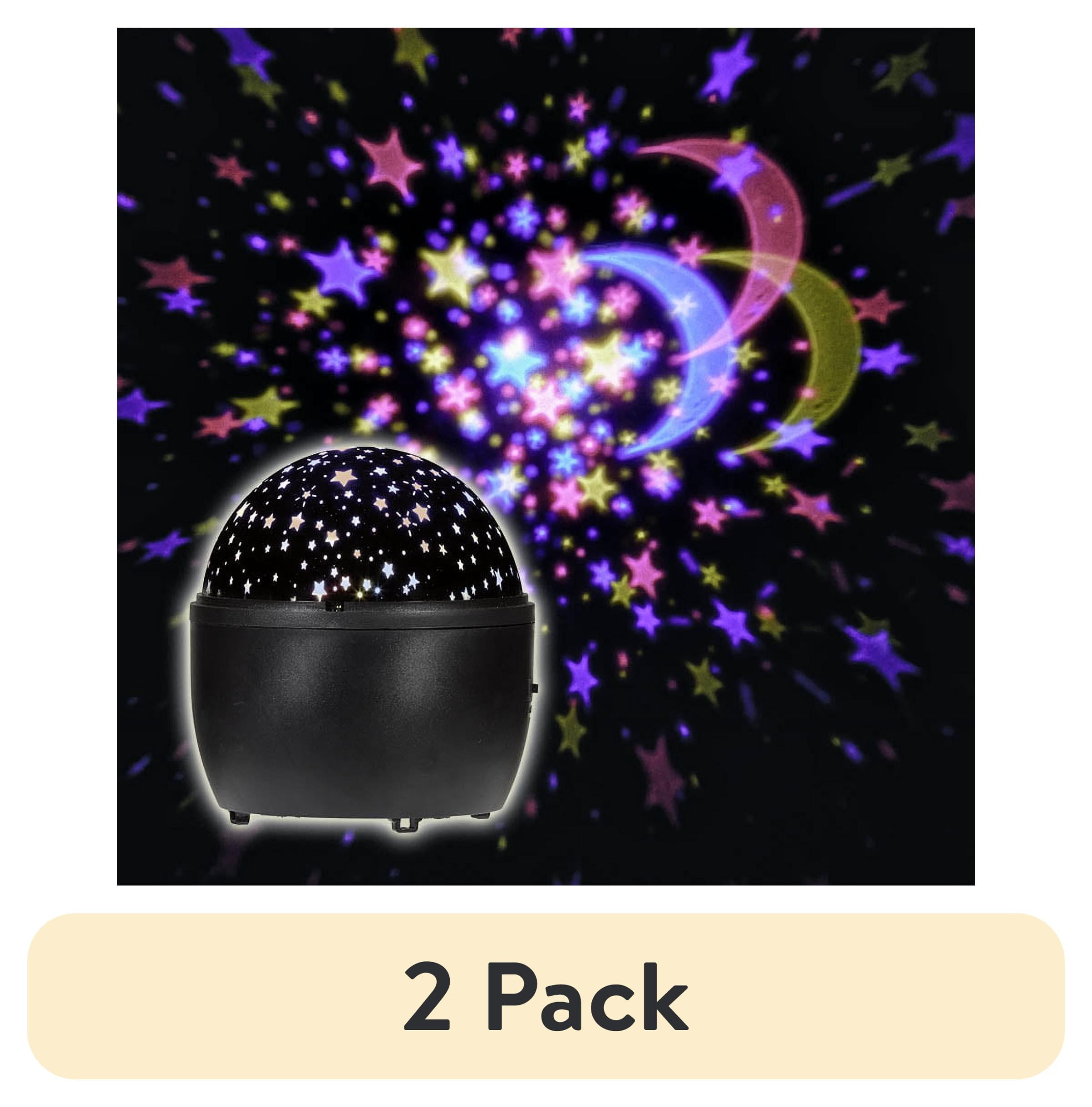 (2 pack) EZ-Illuminations Indoor Battery Operated Multicolor LED Galaxy ...