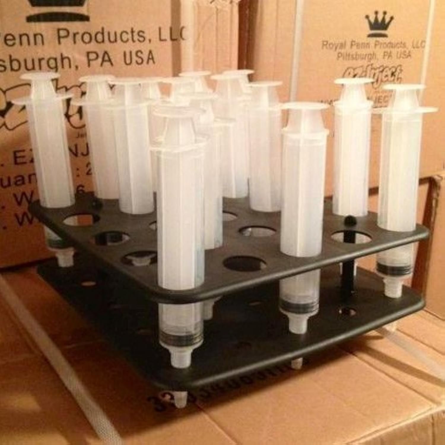 EZ-Inject Tray and Racking Stand for Jello Shot Syringes 1oz ...