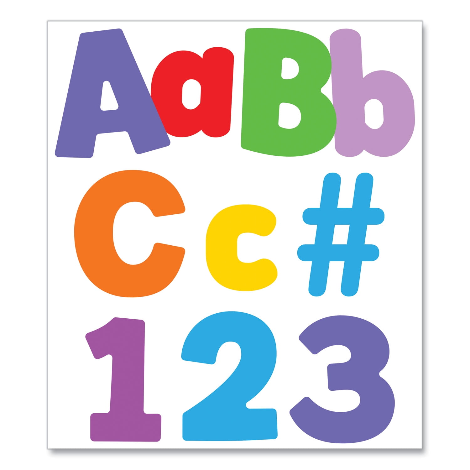 EZ Letter Combo Packs, Color Splash Assortment, 4"h, 219 Characters ...