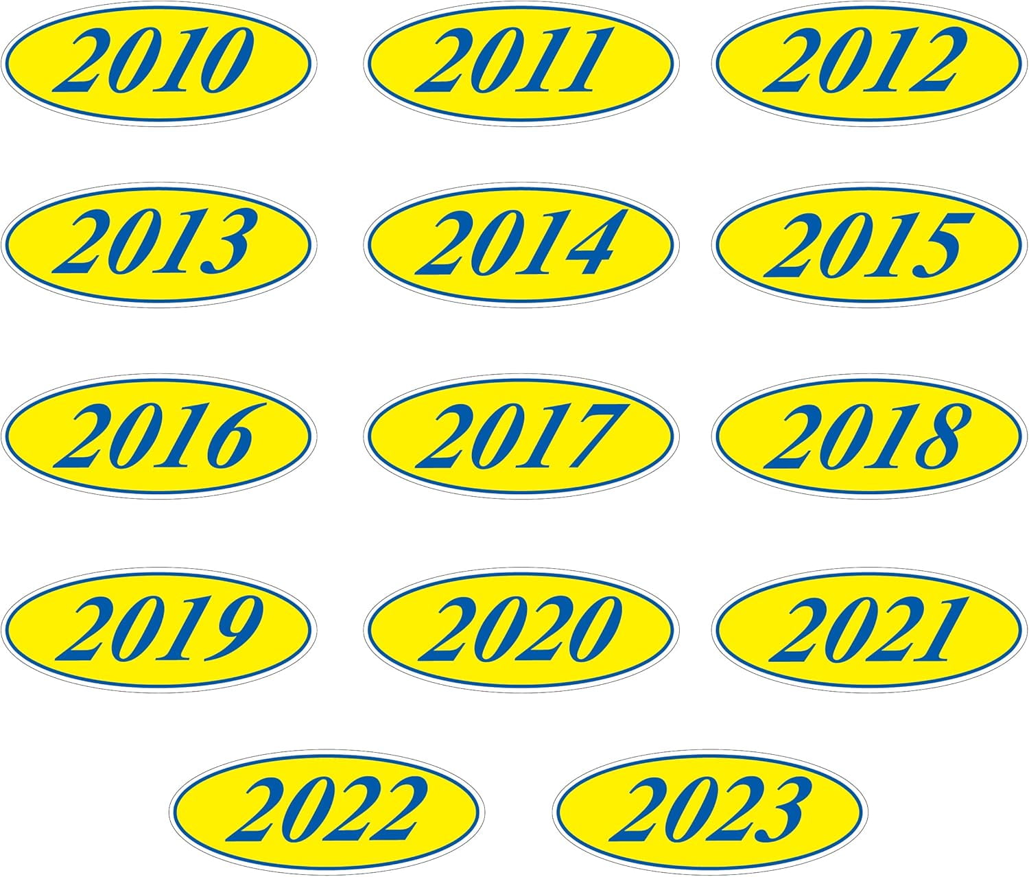 EZ-Line Oval Model Windshield Year Stickers for Car Windows Large Vinyl ...