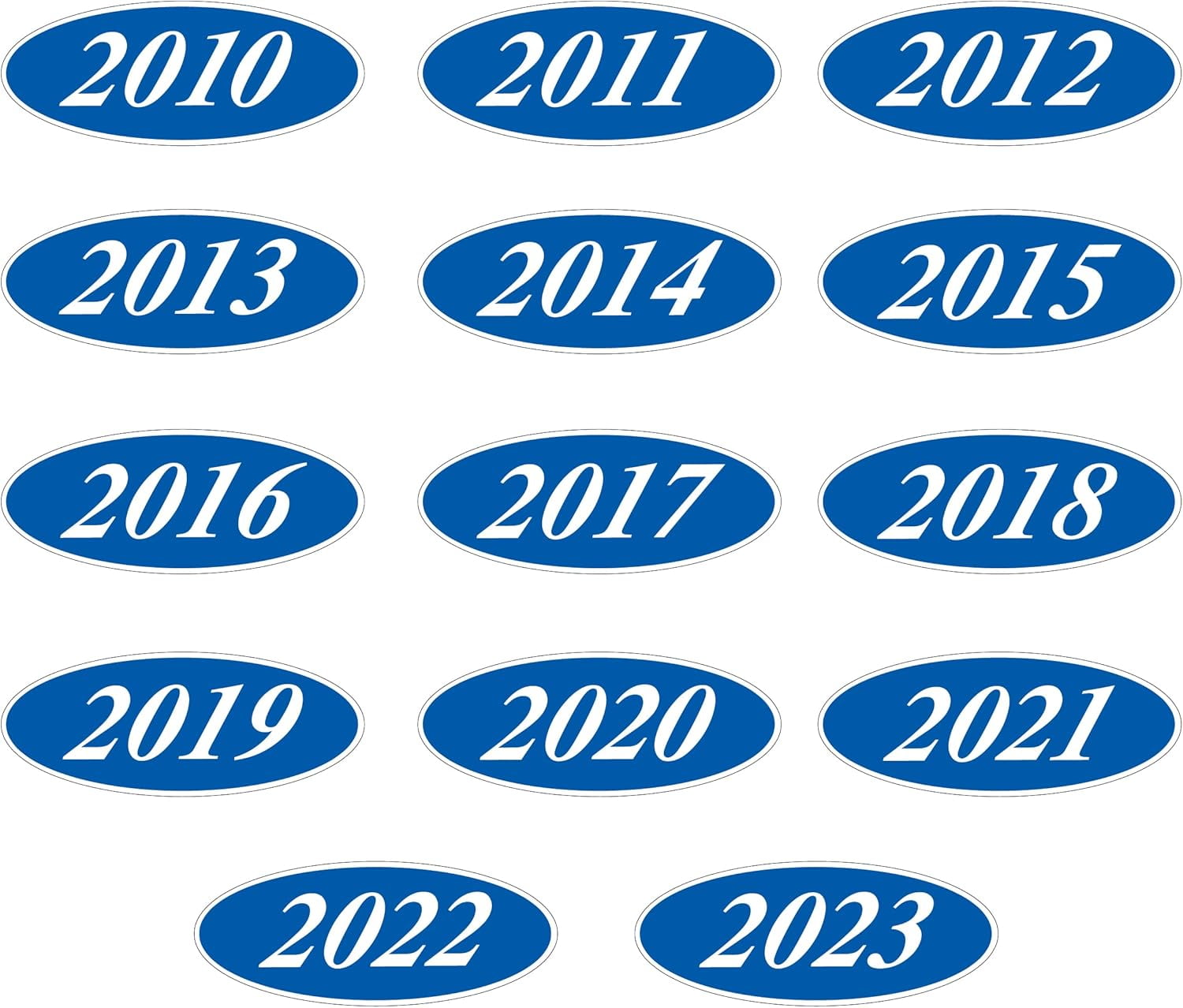 EZ-Line Oval Model Windshield Year Stickers for Car Windows Large Vinyl ...