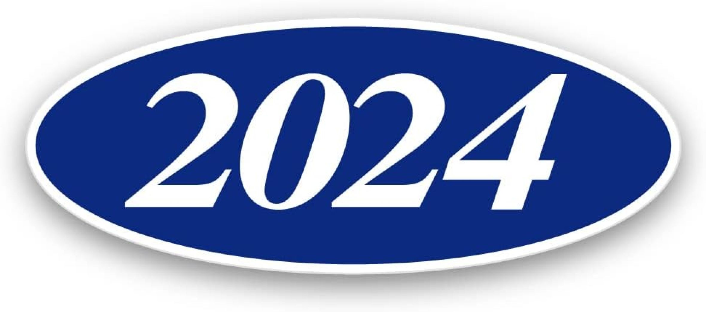 EZ-Line Oval Model Windshield Year Stickers for Car Windows Large Vinyl ...