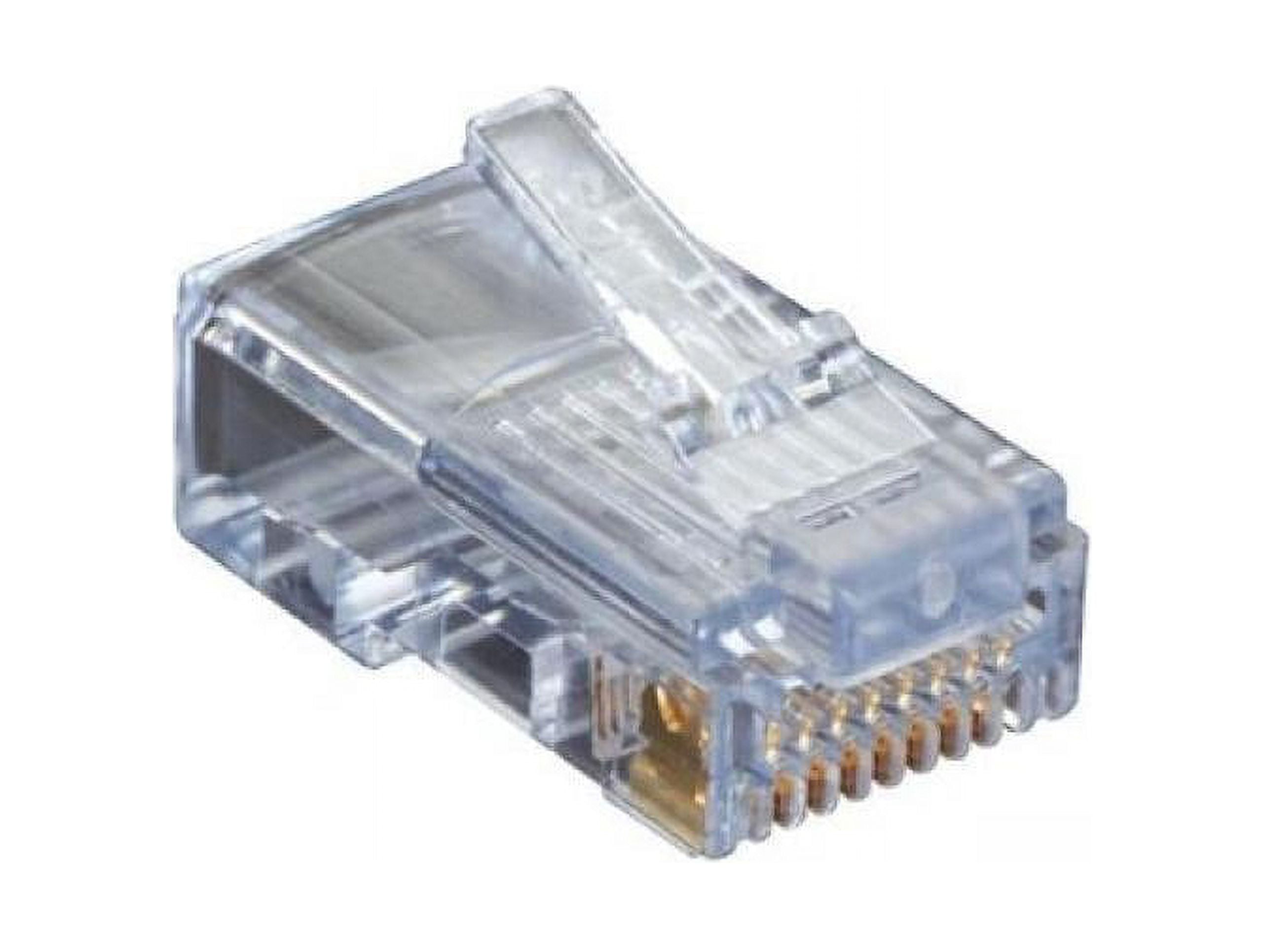 EZ MODULAR PLUG - CAT5E, RJ-45, ROUND SOLID/STRANDED WIRE, UNSHIELDED ...