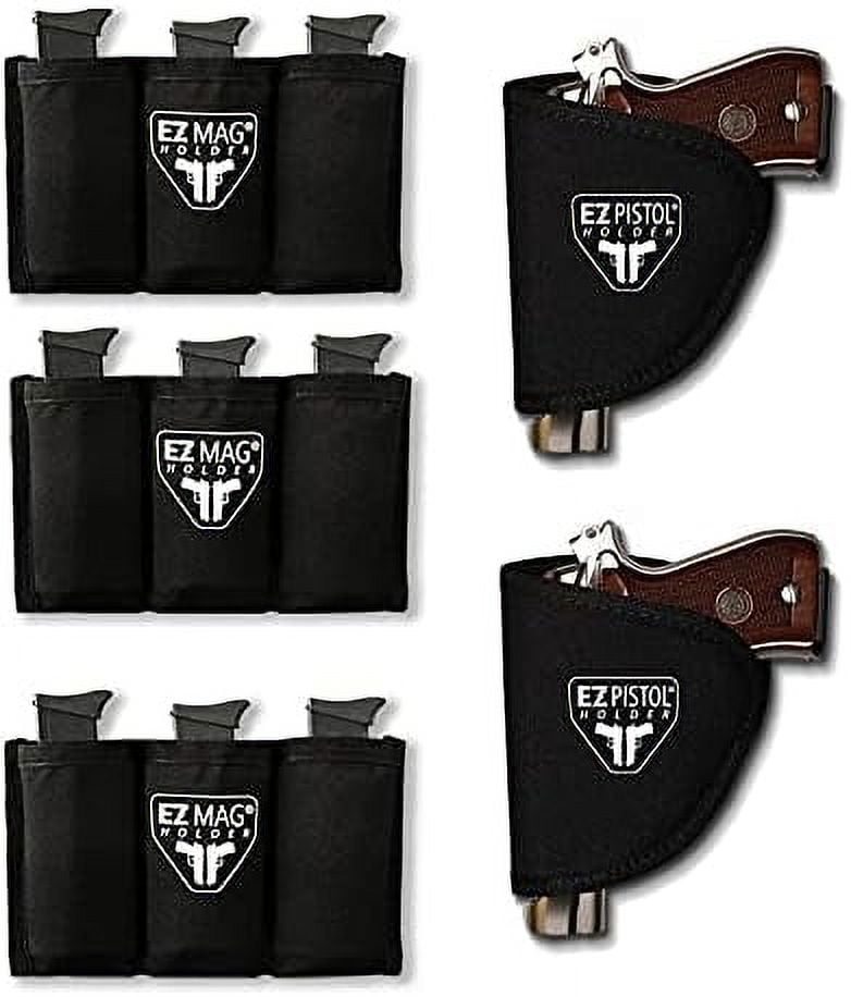 EZ Magazine Holder, Adhesive Magazine Pouch Organizer for Gun Safe, Car ...