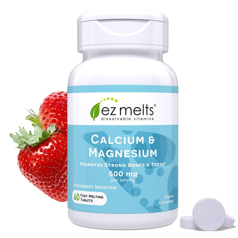 EZ Melts Dissolvable Calcium Magnesium with Vitamin D3 Sugar-Free 1 ...