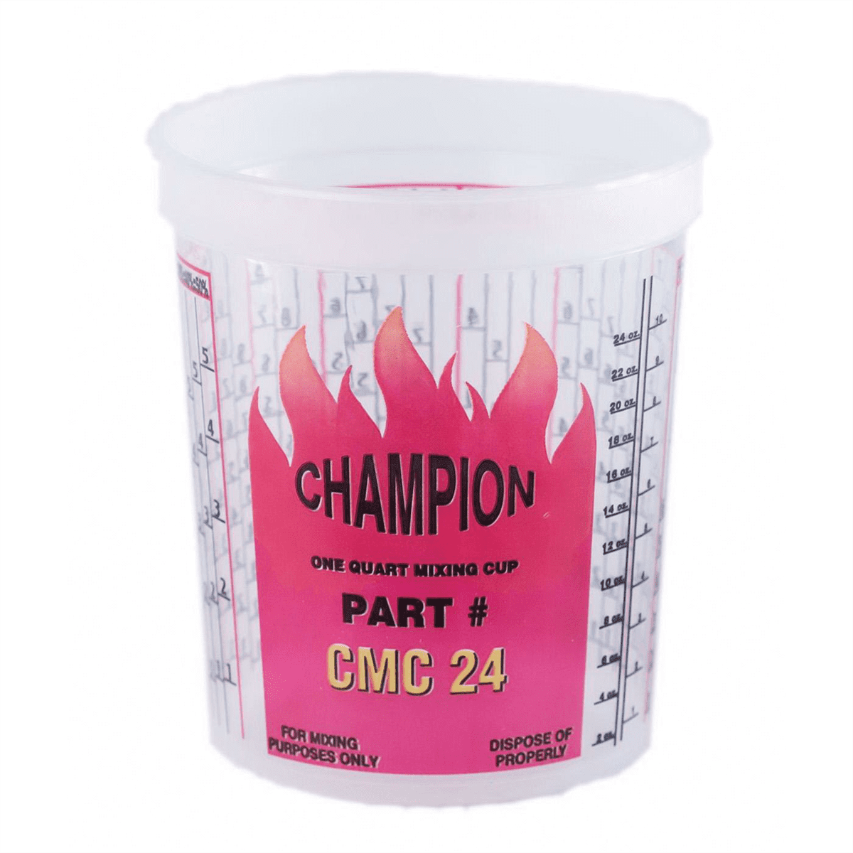 EZ Mix Champion CMC24 Disposable Mixing Cup with DuPont Ratios, 1 qt ...