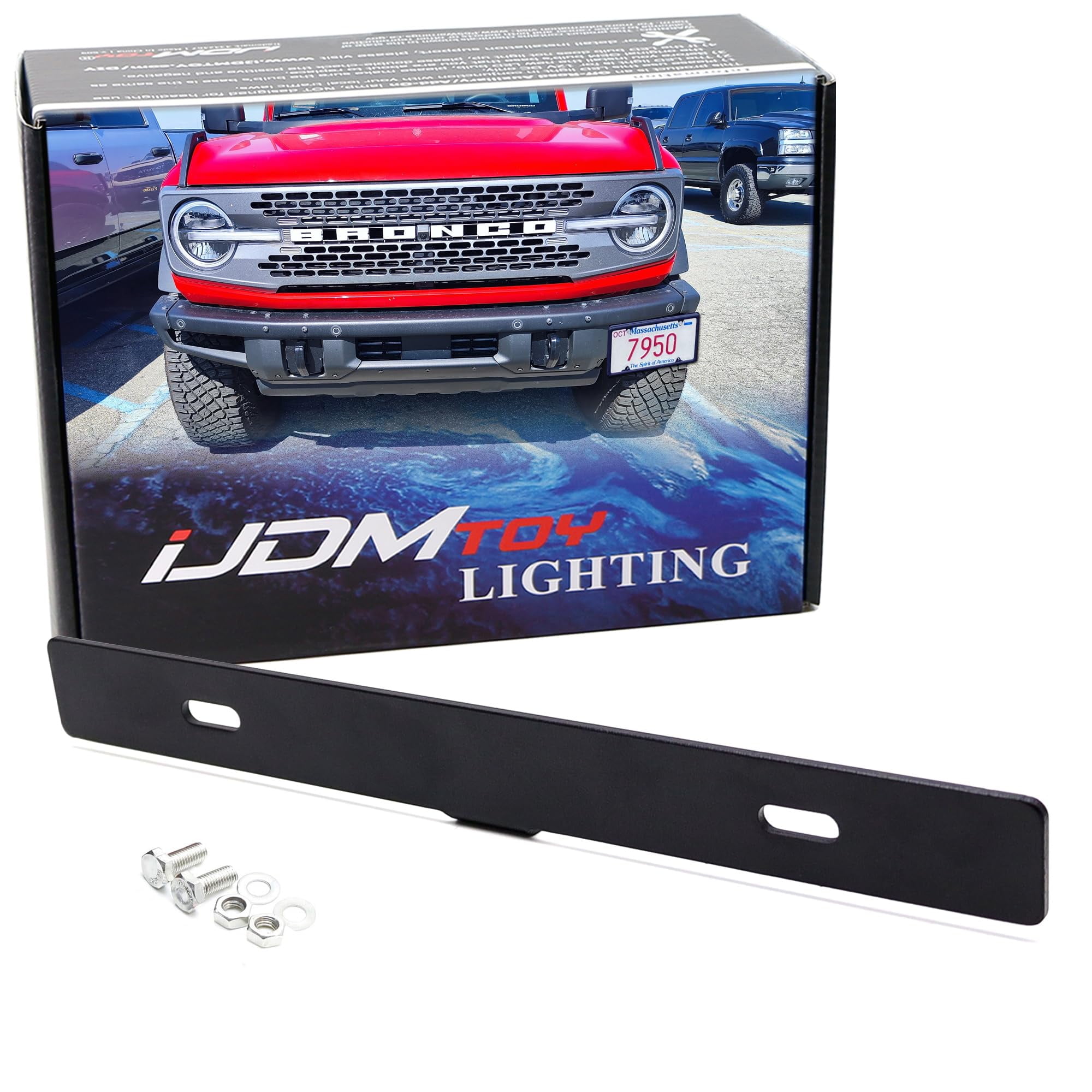 EZ-Mount Front License Plate Relocation Bracket Holder For Jeep ...