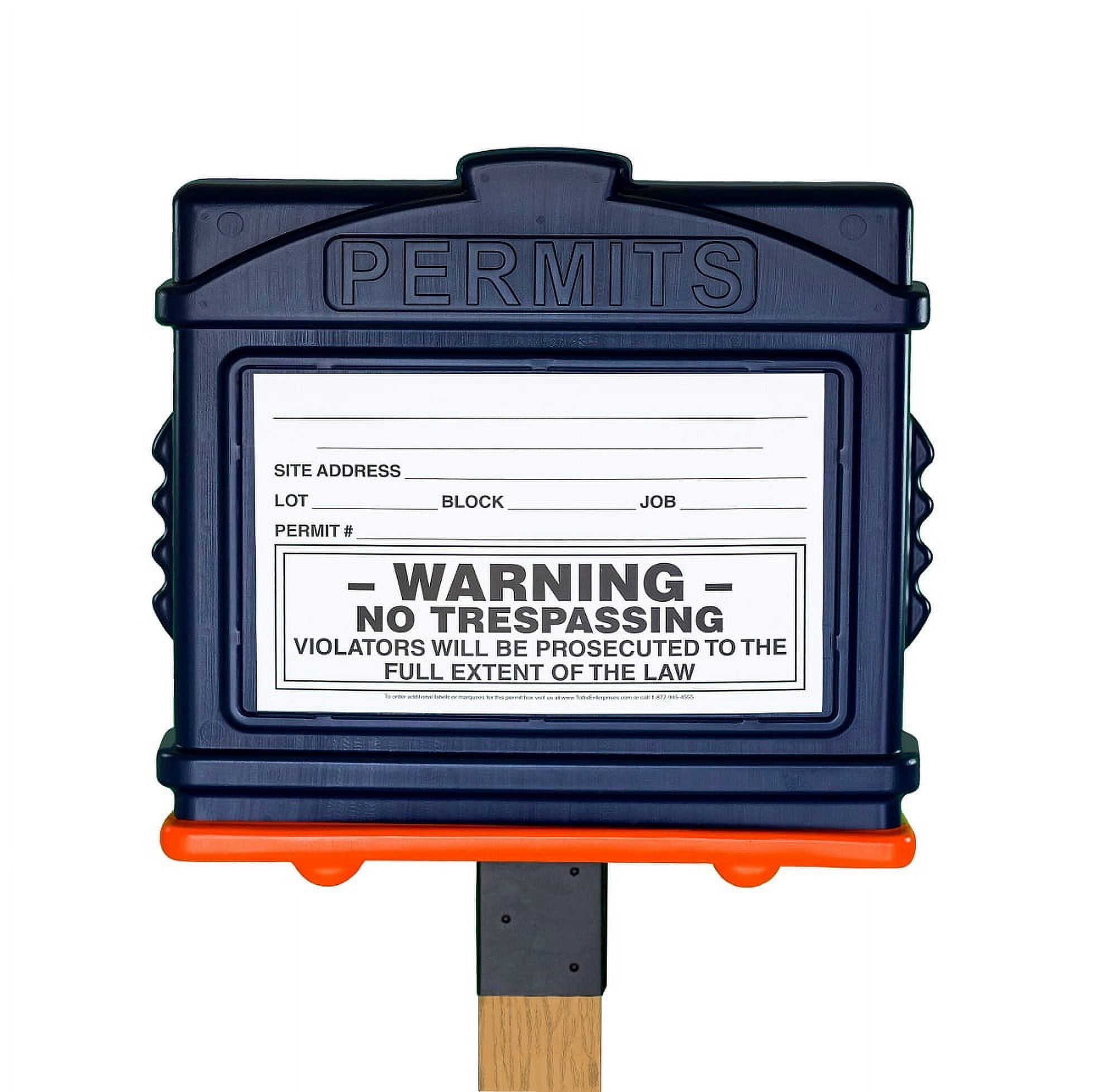 Tollis Enterprises EZ Permit Box - Site Secure, Weatherproof ...