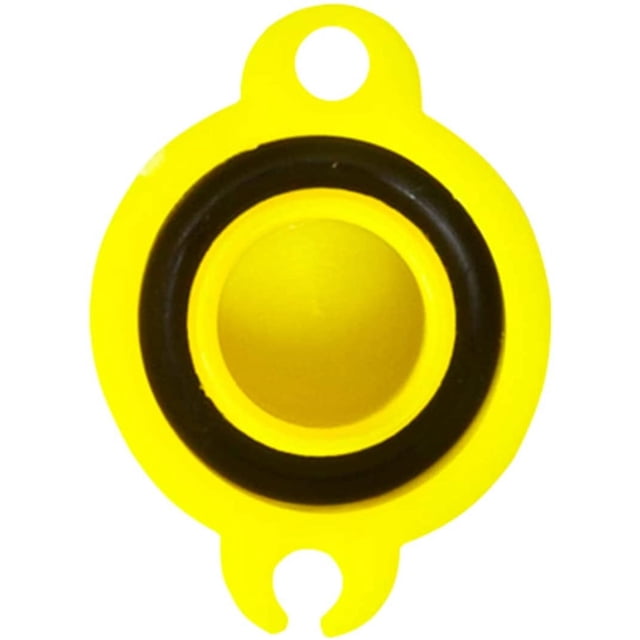 EZ-Pour Rigid Gas Can Spout Caps - Deal of 2 Solid Cap - Yellow ...