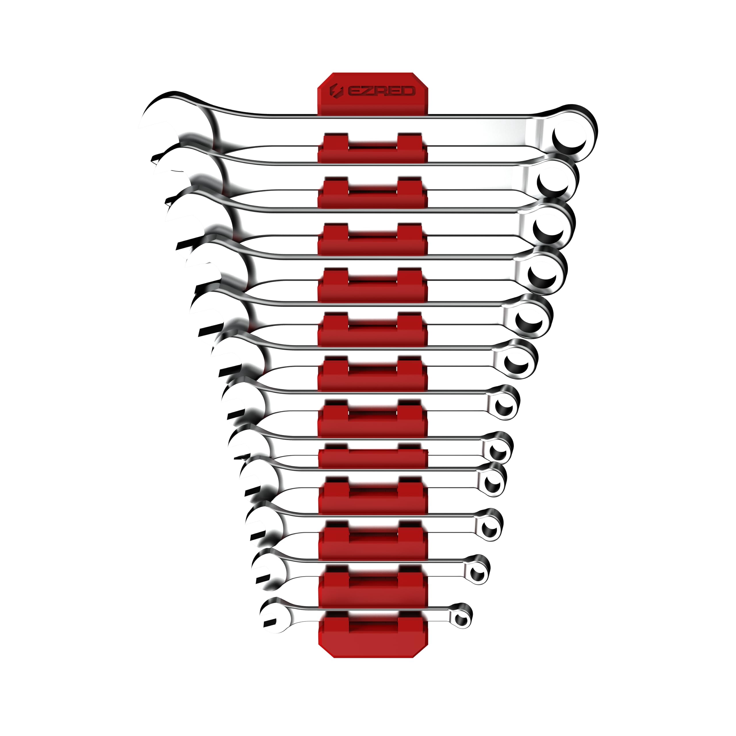 EZ RED Magnetic Flexible 12 Slot Wrench Rack Holder Non-Marring Slim ...