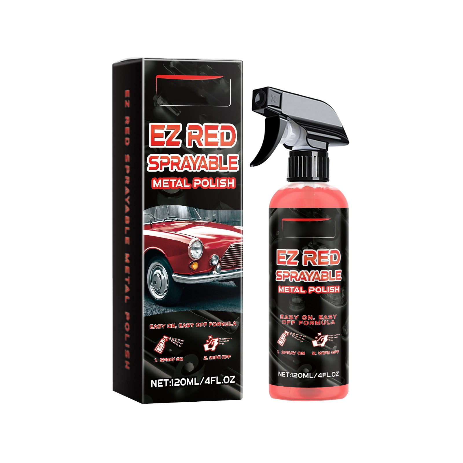 EZ Red Sprayable Metal Polish Ultimate Shine for Cars, Motorcycles, and ...