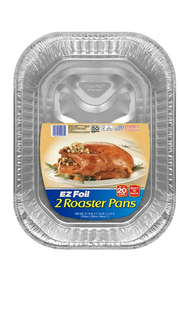 EZ Roaster Pans, Up to 20 Pound Capacity, 2 Count EZ Foil Roaster Pans - Walmart.com