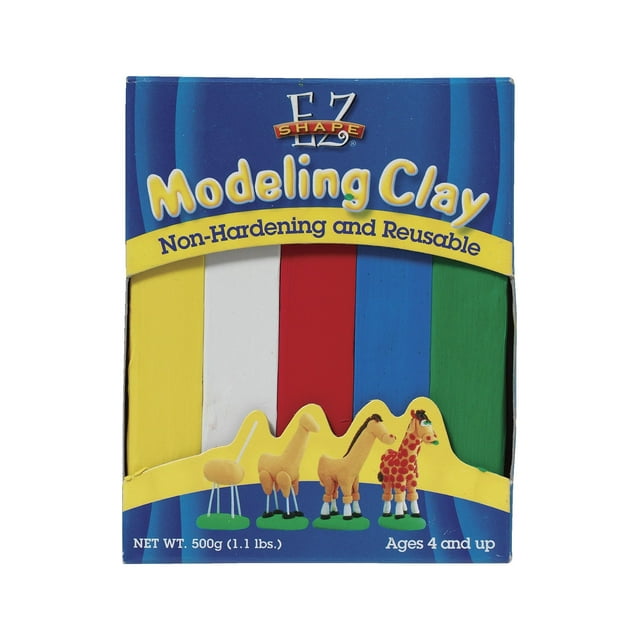 EZ Shape Non-Hardening Non-Toxic Reusable Wax-Based Modeling Clay, 1.1 ...