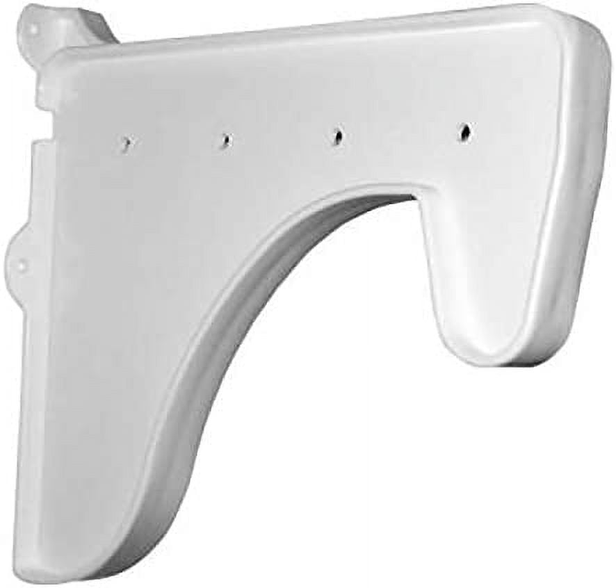 EZ Shelf - 1 End Bracket for Closet Shelf & Rod - White - for Mounting ...