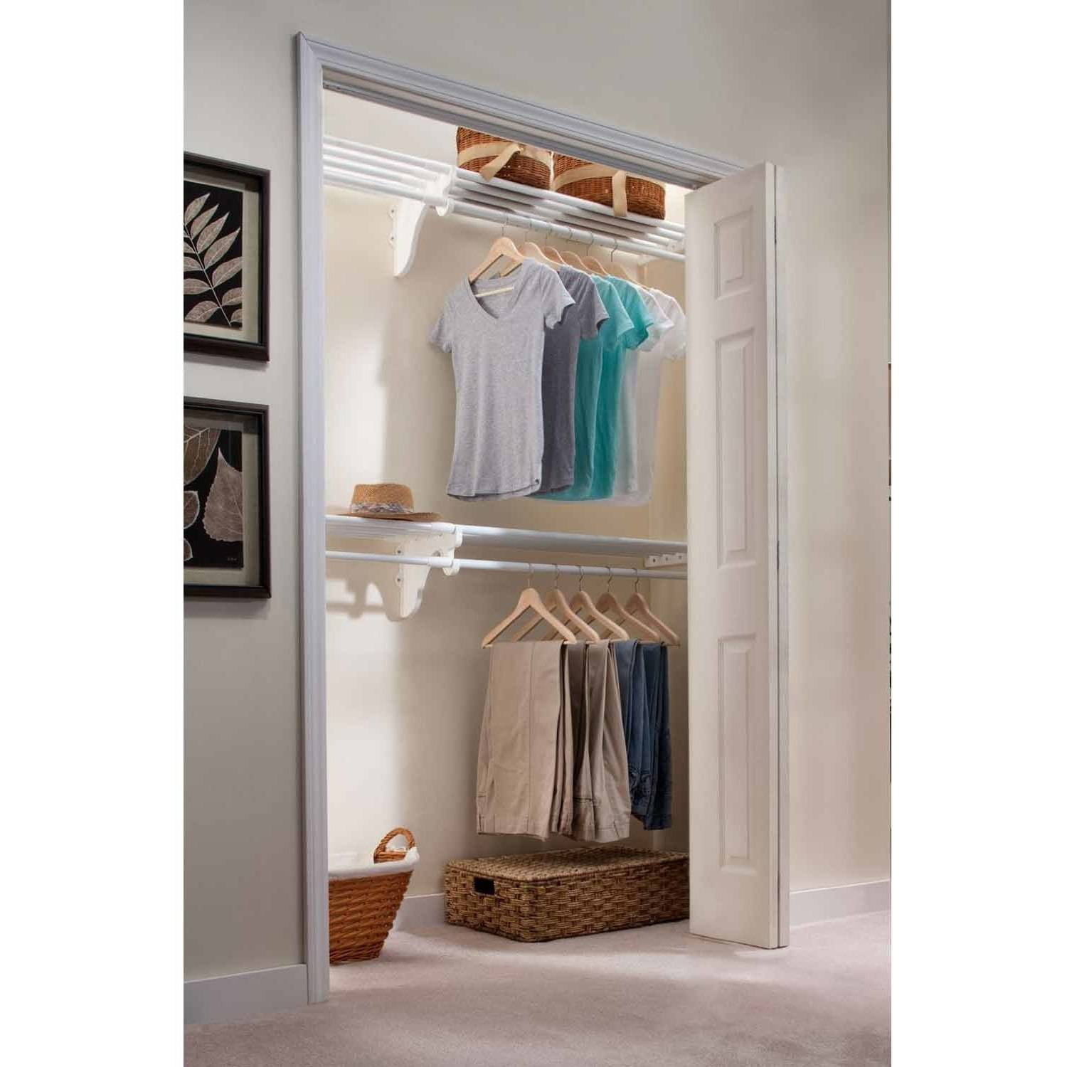 EZ Shelf 12' Closet Organizer Kit, Up to 12.2' of Hanging and Shelf ...