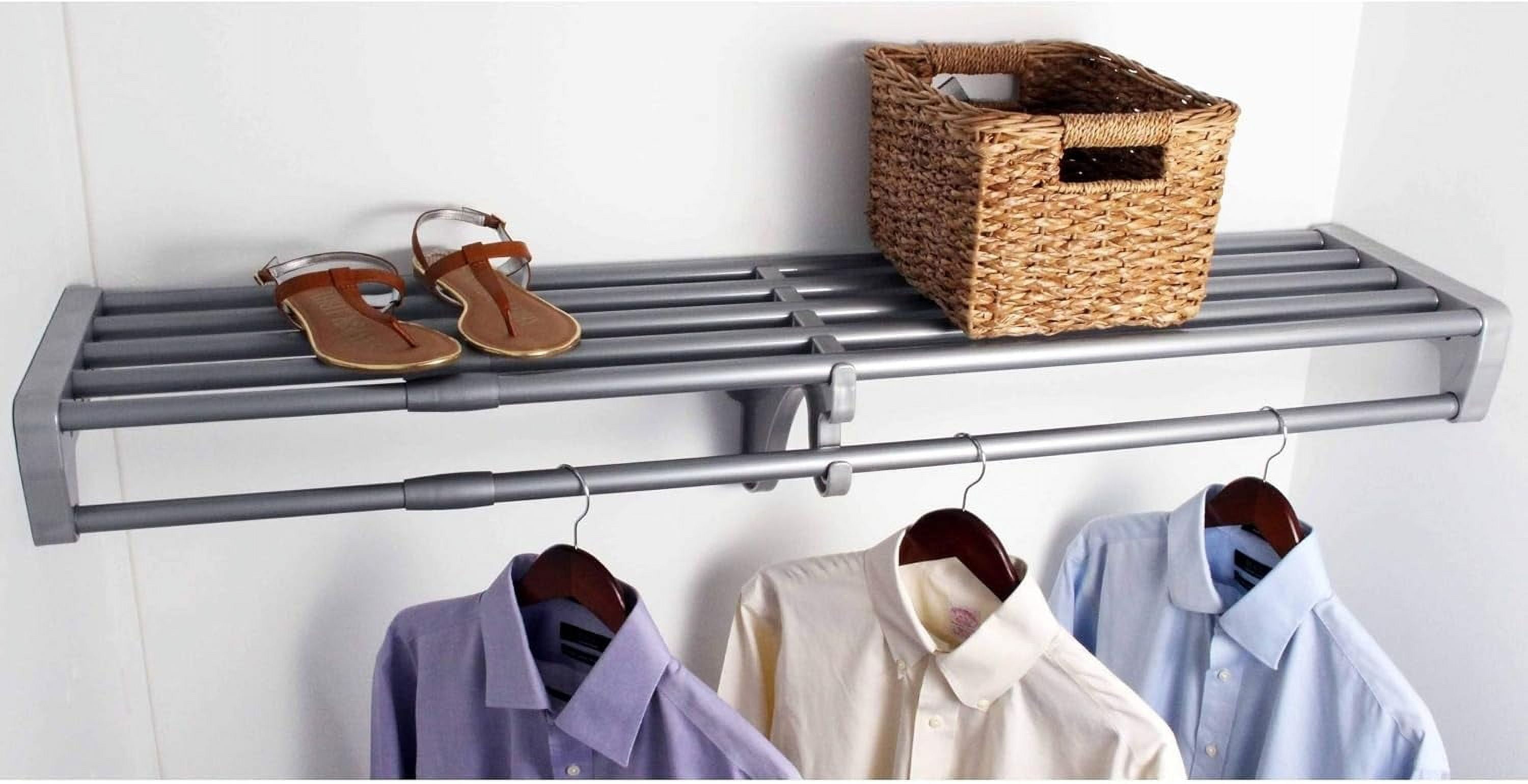 EZ Shelf - DIY Expandable Closet Shelf and Rod, 40" - 73", MOUNTS ...