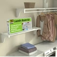 EZ Shelf White Expandable Storage Utility Rack for Laundry Room, Wall ...