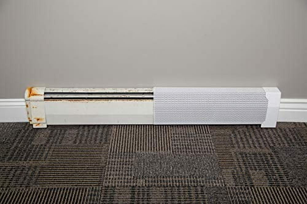 EZ Snap Covers 4 Foot White Standard 7 1/2" Baseboard Heater Cover ...
