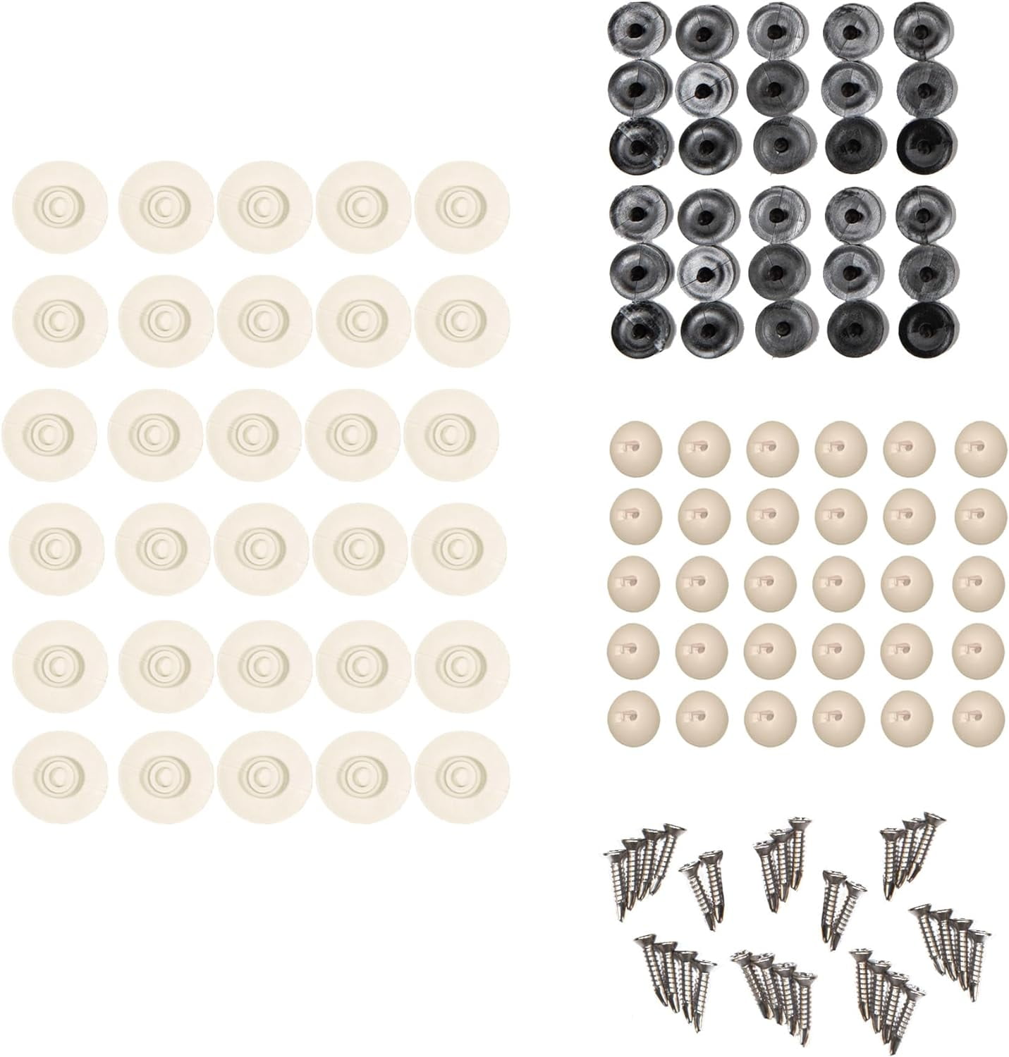 EZ Snap No-Drill Fastener Kit, 30pc Beige Set, for Exterior Shades and ...