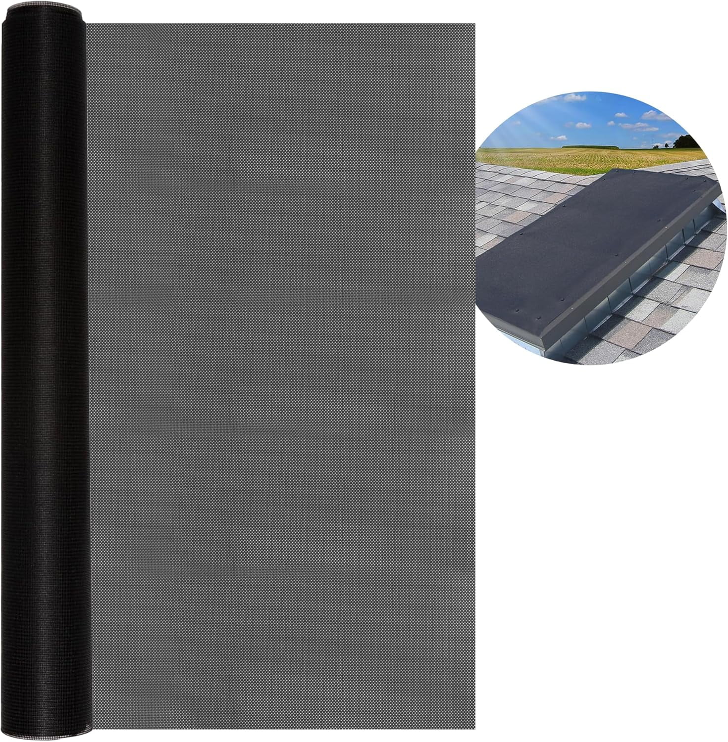 EZ Snap Skylight Shades No Drill – 3'' x 6'' Black Mesh Sun Screen with ...