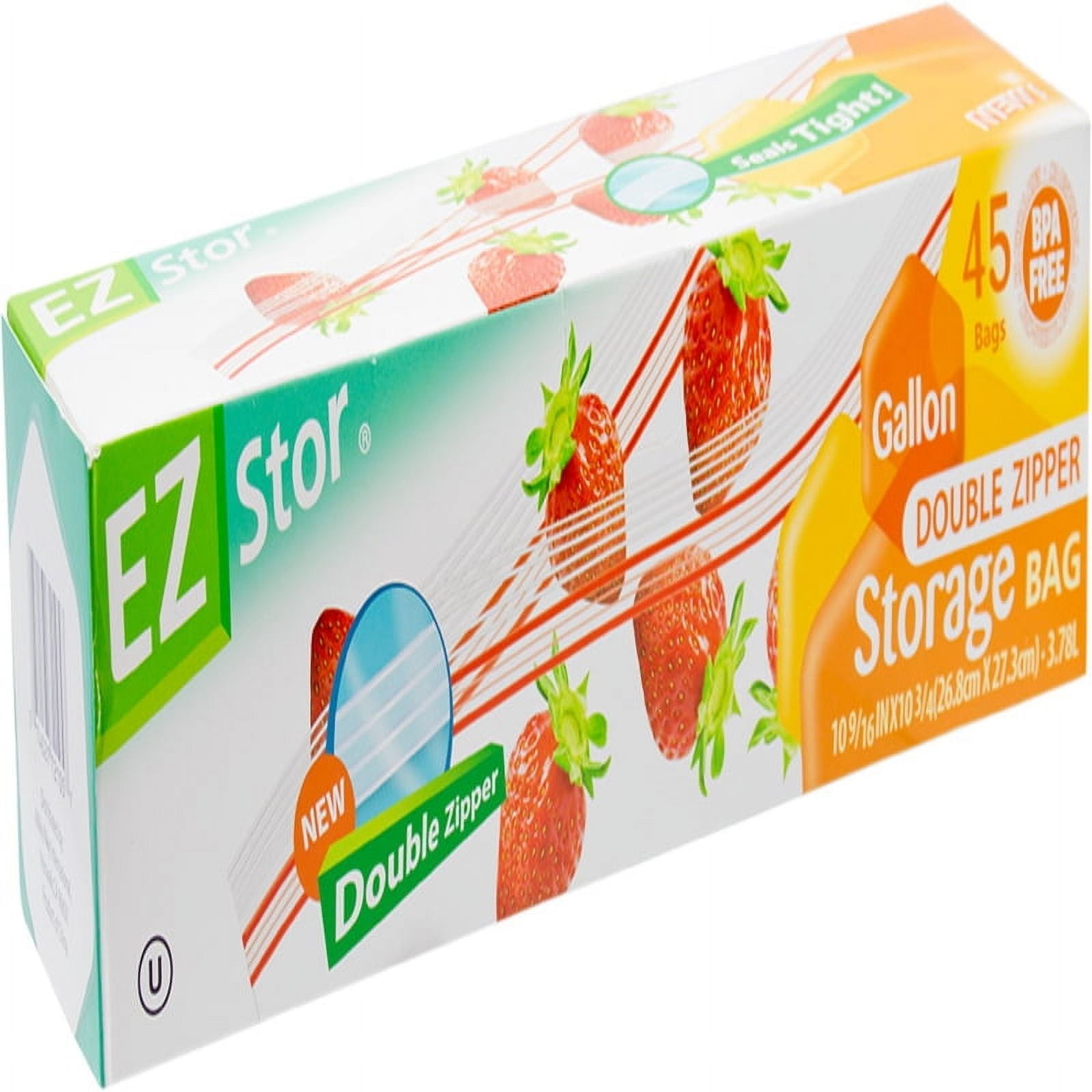 EZ-Stor 074027721057 Double Zipper Storage Bag, Clear, 45 pk - Walmart.com