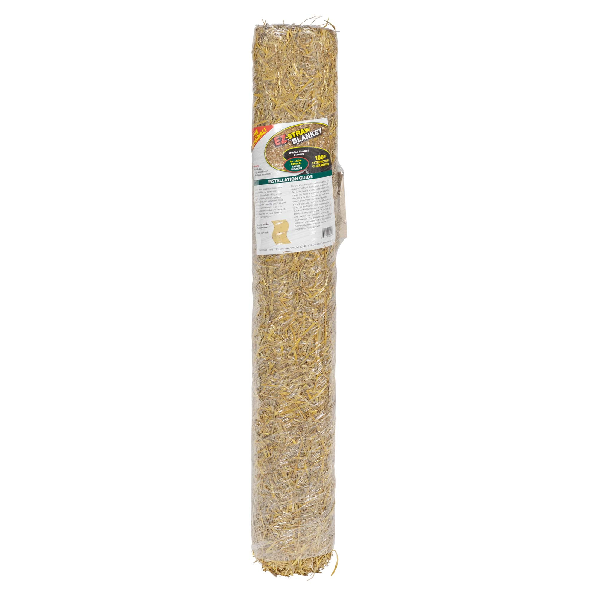 EZ Straw Grass Seed Germination and Erosion Control Blanket, 4ft x 50ft ...