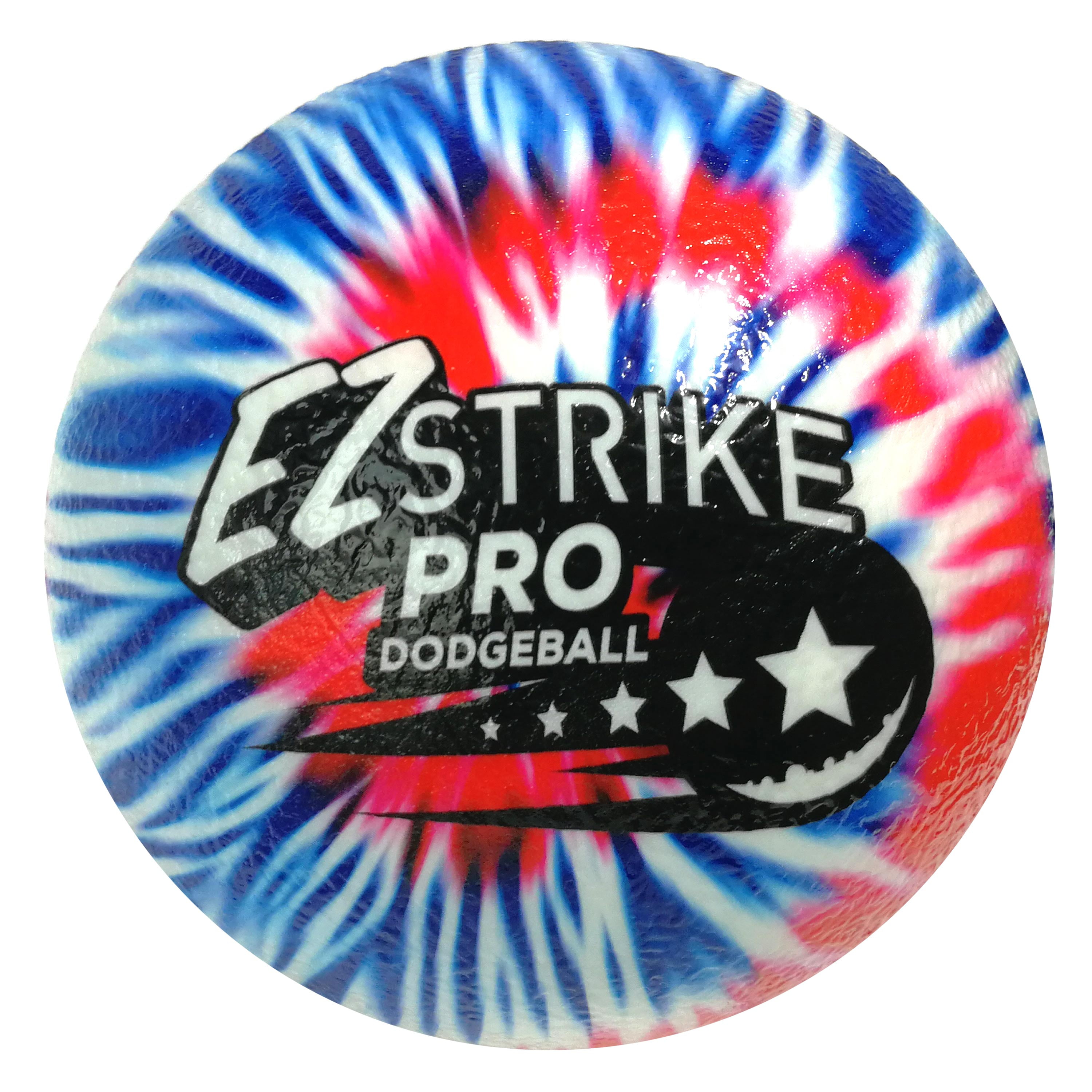 EZ Strike 6" Foam Dodgeball Playground Ball, Red White Blue Tie Dye ...