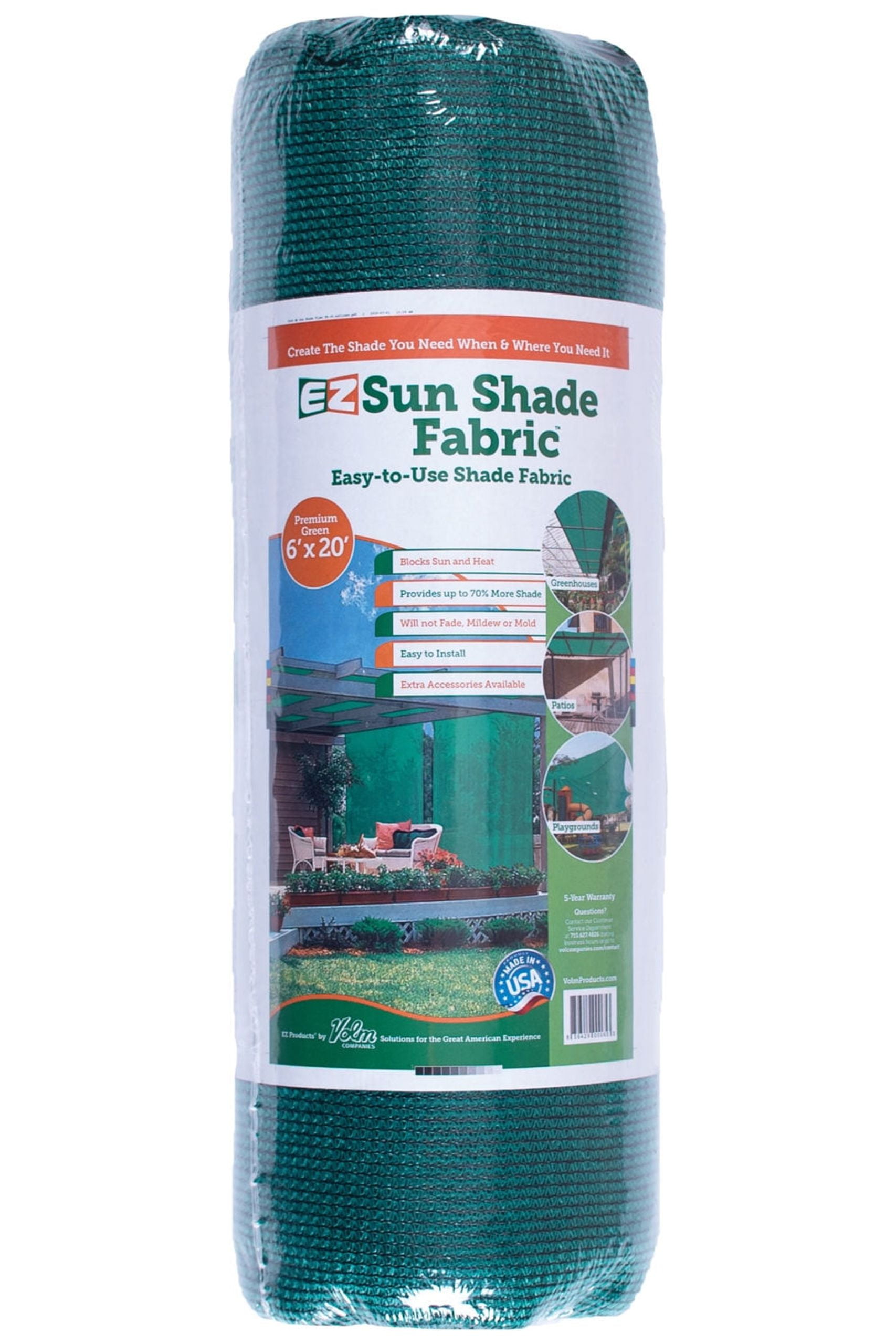 Volm Companies EZ Sun Shade Green, 6ft x 50ft - Walmart.com