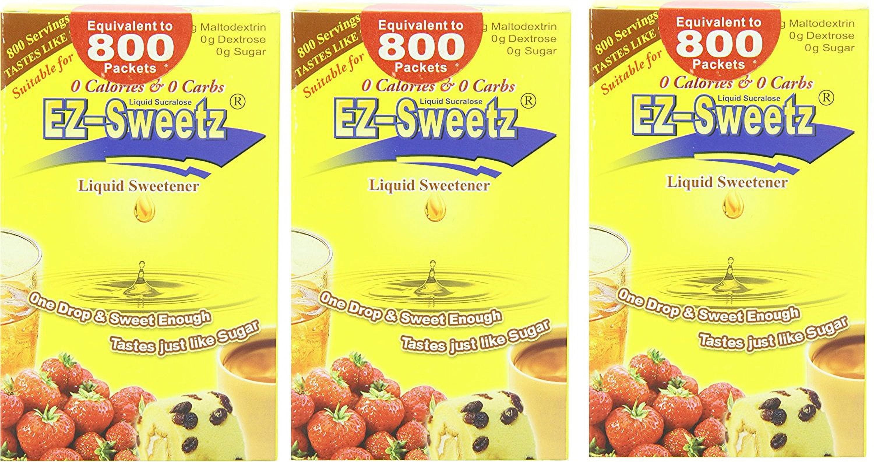 EZ-Sweetz Sugar-Free Liquid Sweetener, 2oz Bottle, 800 Servings - 3 ...