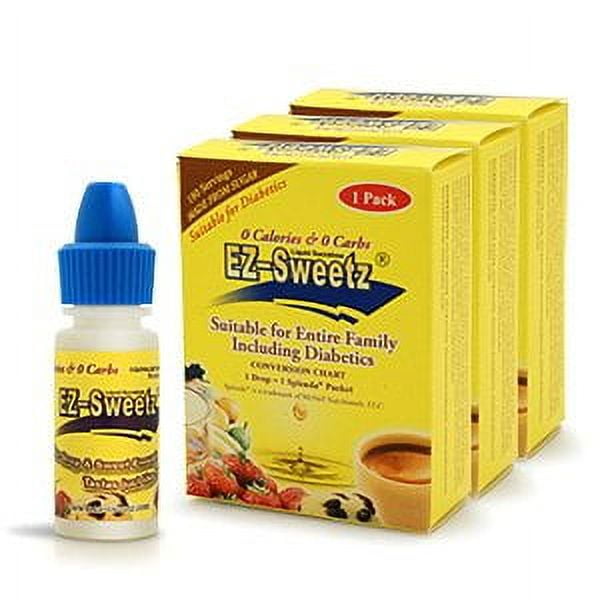EZ-Sweetz Liquid Sweetener Drops - 3 Pack, 0.2 oz, 180 Servings/Bottle ...