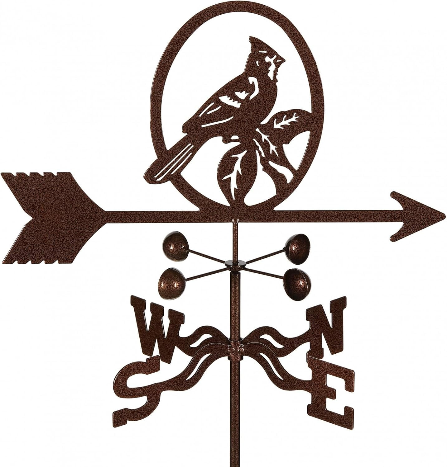 EZ Vane Cardinal Bird Weathervane — Post Mount, Wind Cups, Antique ...