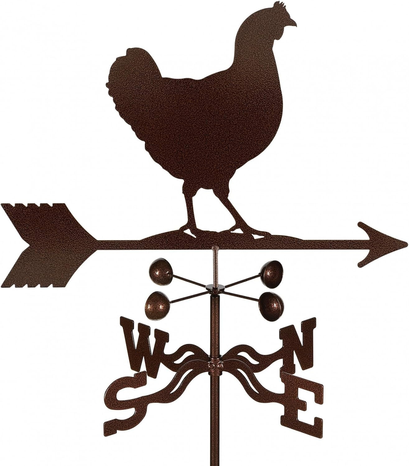 EZ Vane Hen Chicken Weathervane — Roof Mount, Wind Cups, Antique Copper ...
