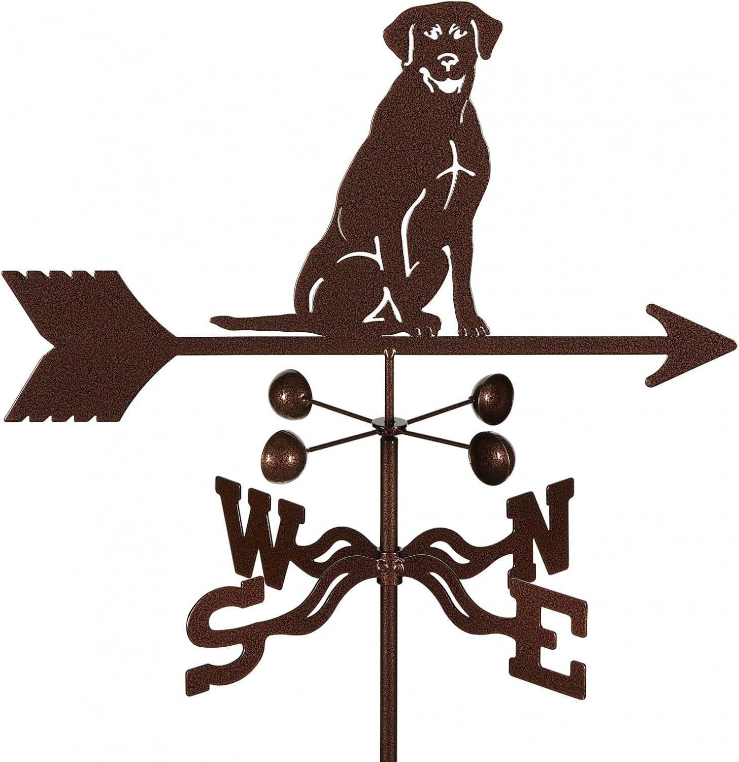 EZ Vane Labrador Retriever Dog Weathervane — 4-Sided Mount, Wind Cups ...