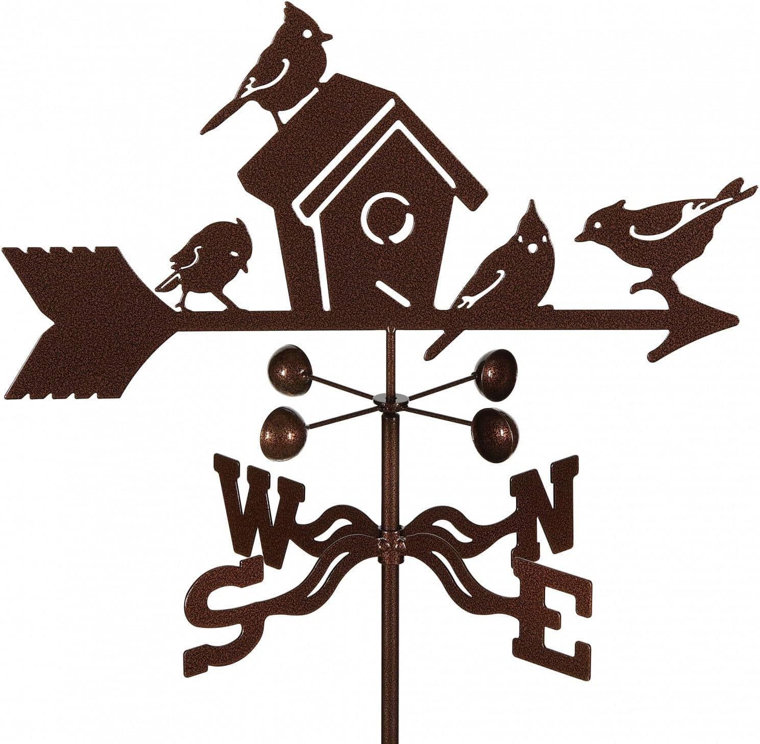 EZ Vane Steel Birdhouse Weathervane 80” Height, Includes Metal Garden ...