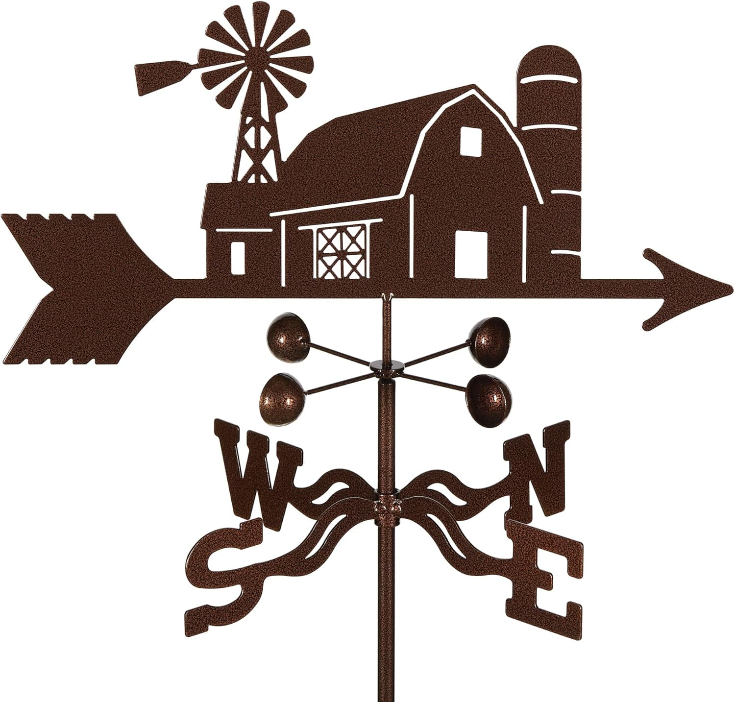 EZ Vane Steel Farm Scene Weathervane 21” Height, Includes Metal 4-Sided ...