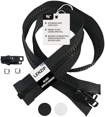 EZ-Xtend Lenzip #10 Separating Zipper for Canvas - Heavy Duty Cut to ...