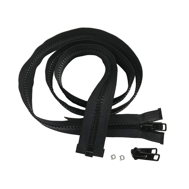 EZ-Xtend Lenzip #10 Separating Zipper, Dbl Metal Lock Zipper Pull, Stop ...