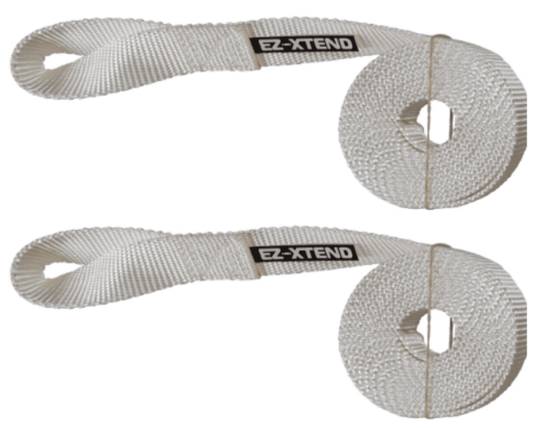 EZ-Xtend Sail Ties Marine Loop HD Polyester Webbing 2 Pc Set (White, 72 ...